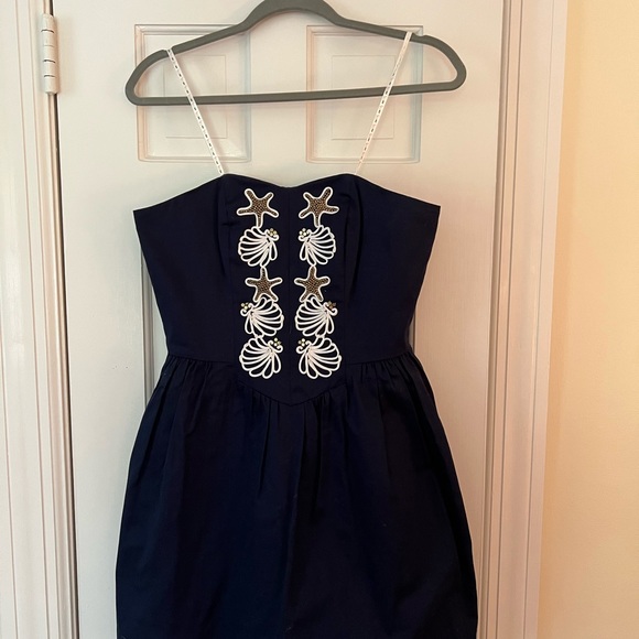 Lilly Pulitzer | Dresses | Lilly Pulitzer Navy Starfish And Seashell ...